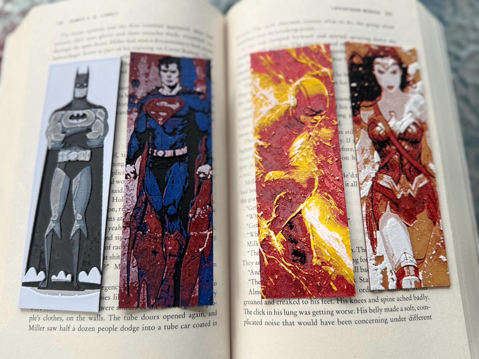 DC Superhero Inspired 3D Printed Bookmarks – Batman, Superman, Flash ...