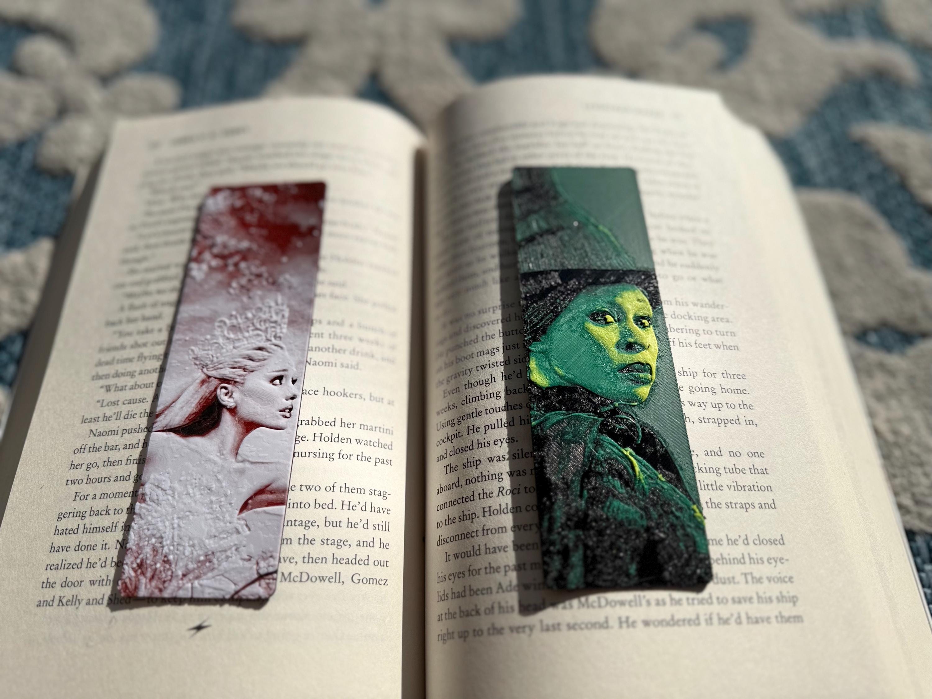 Wicked Inspired Bookmark – 3D Textured Fantasy Musical Portrait - Etsy