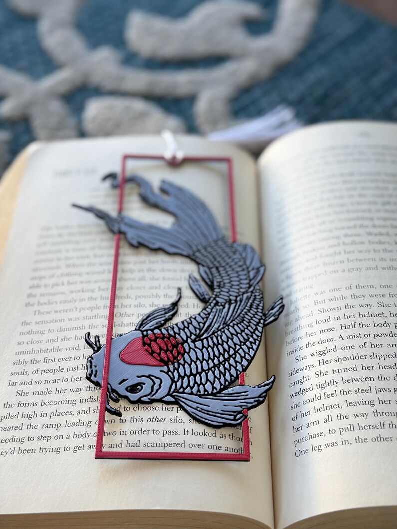 3D Printed Koi Fish Bookmark: Japanese Zen Art - Etsy