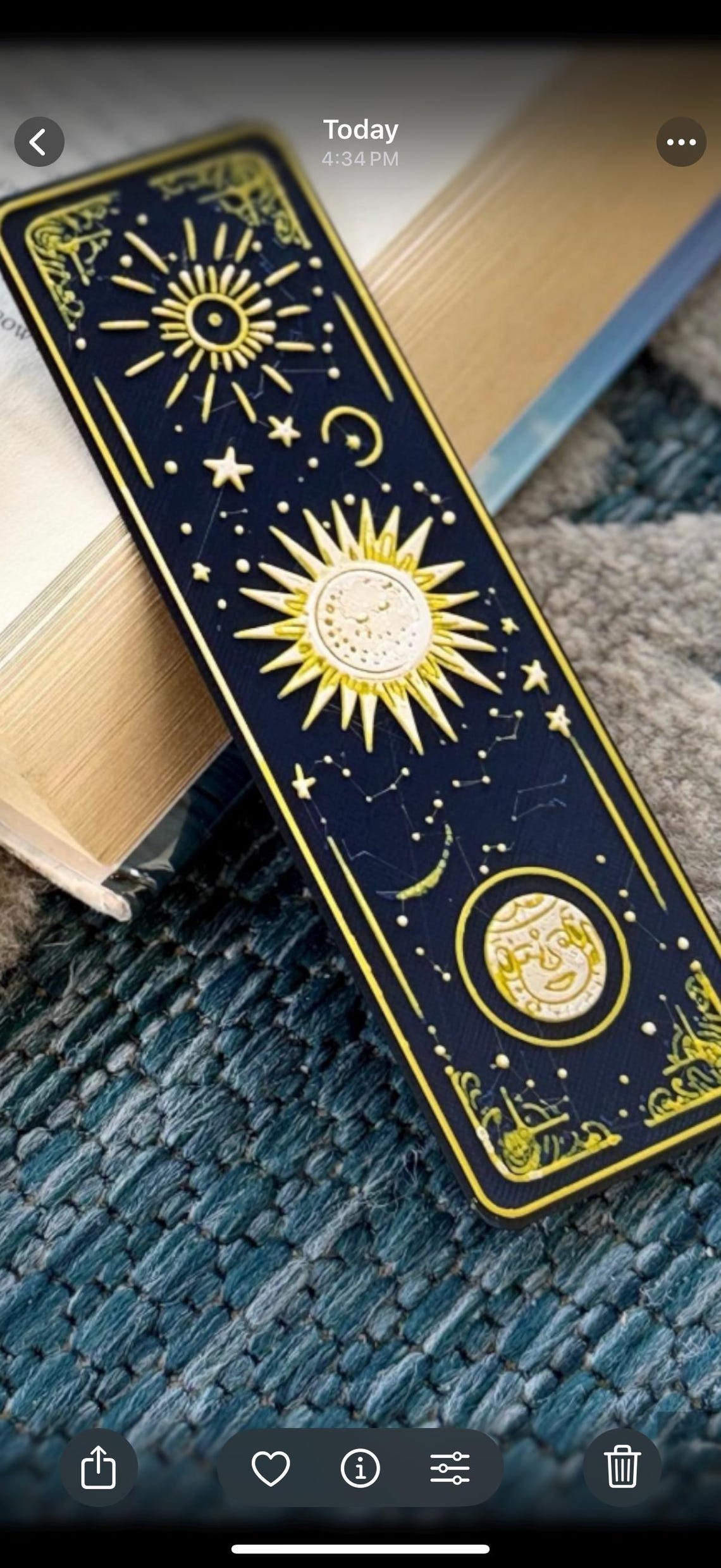 Celestial Sun, Moon & Stars Bookmark, Stargazer Gift - Etsy
