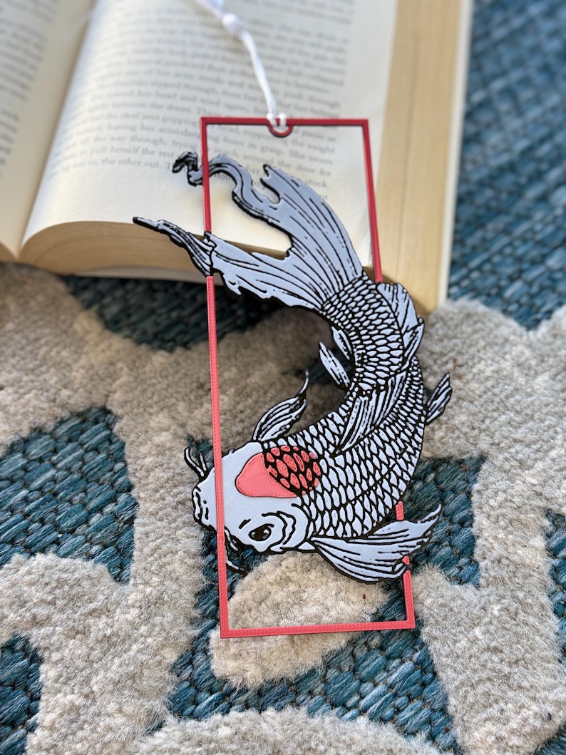 3D Printed Koi Fish Bookmark: Japanese Zen Art - Etsy