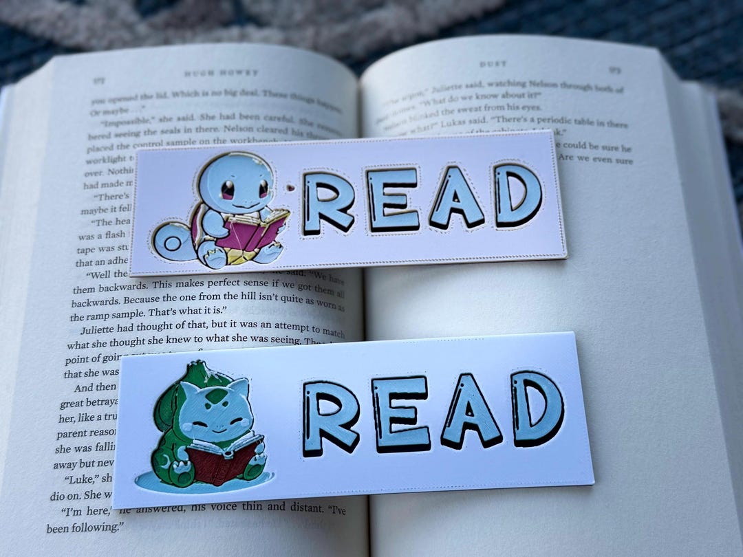 Bulbasaur & Squirtle Inspired “READ” 3D Printed Bookmarks – Pokémon ...