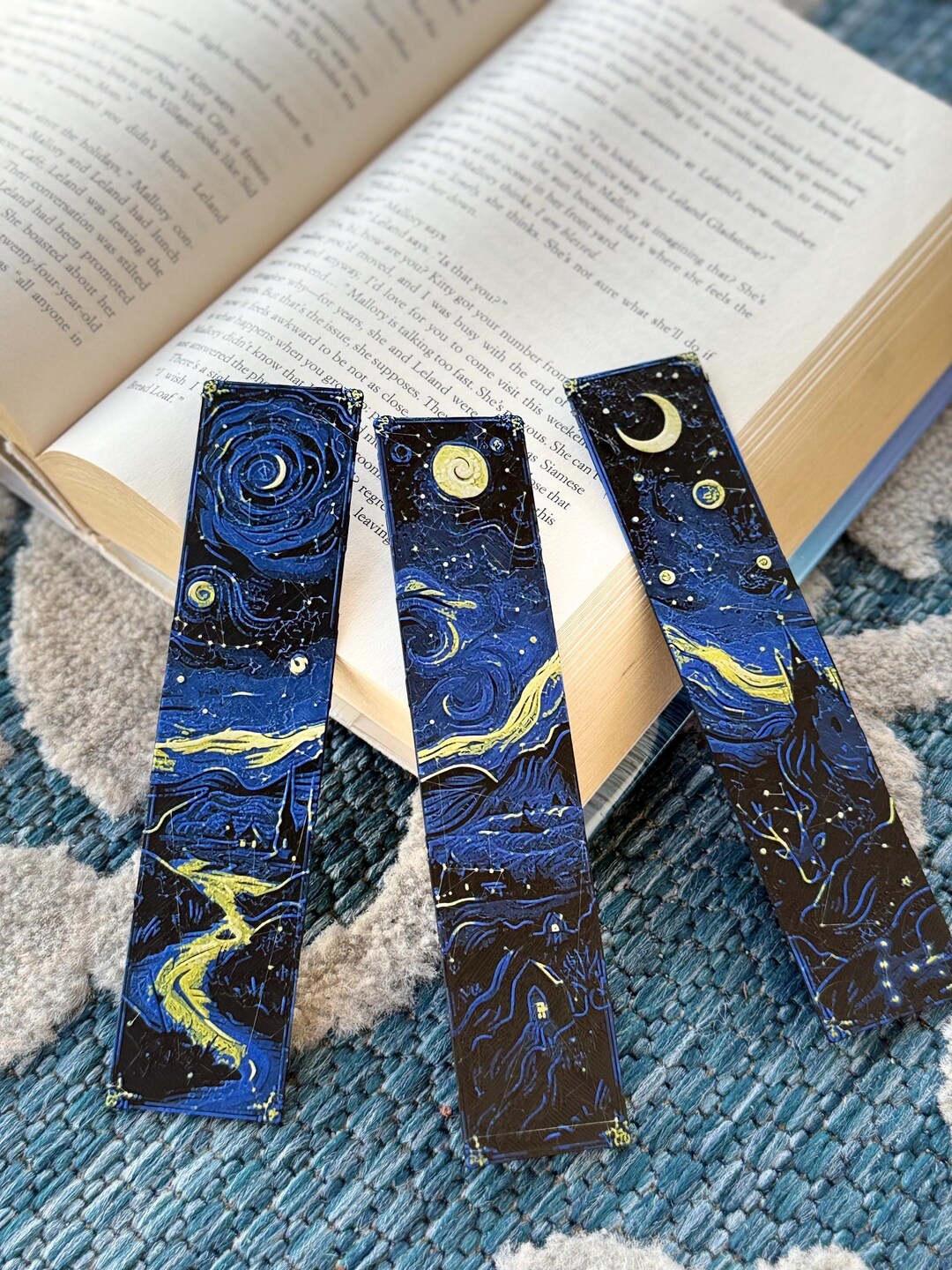Van Gogh Starry Night Bookmarks – 3D Printed Art Lover Gift - Etsy