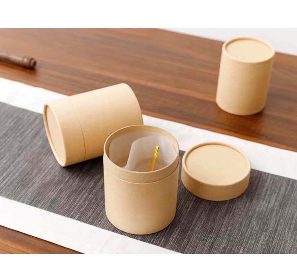 Kraft Paperboard Tube Round Kraft Paper Containers for Tea, Coffee ...