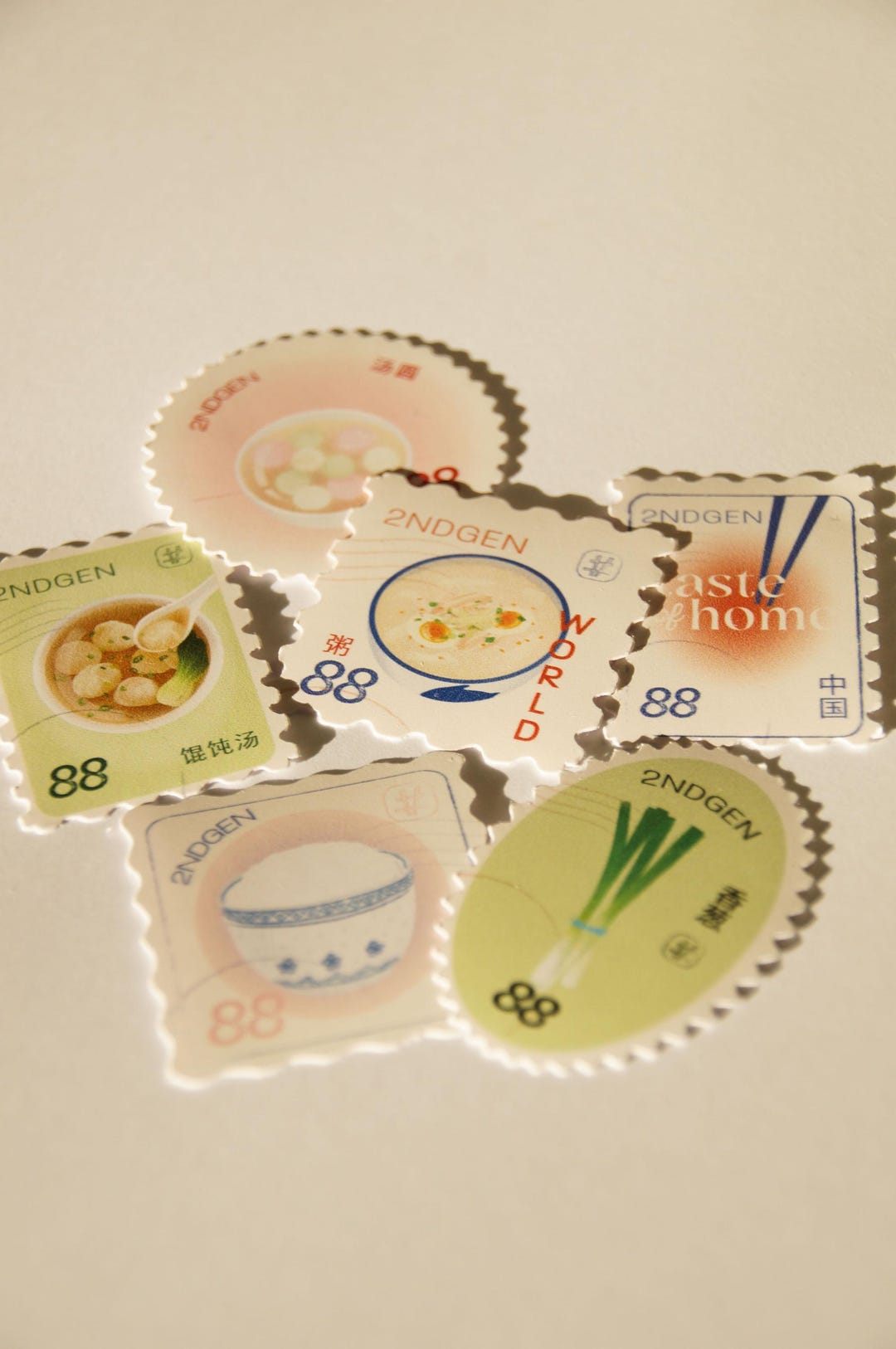Chinese Food Artwork Sticker Pack Stamp Inspired Aesthetic Illustrated ...