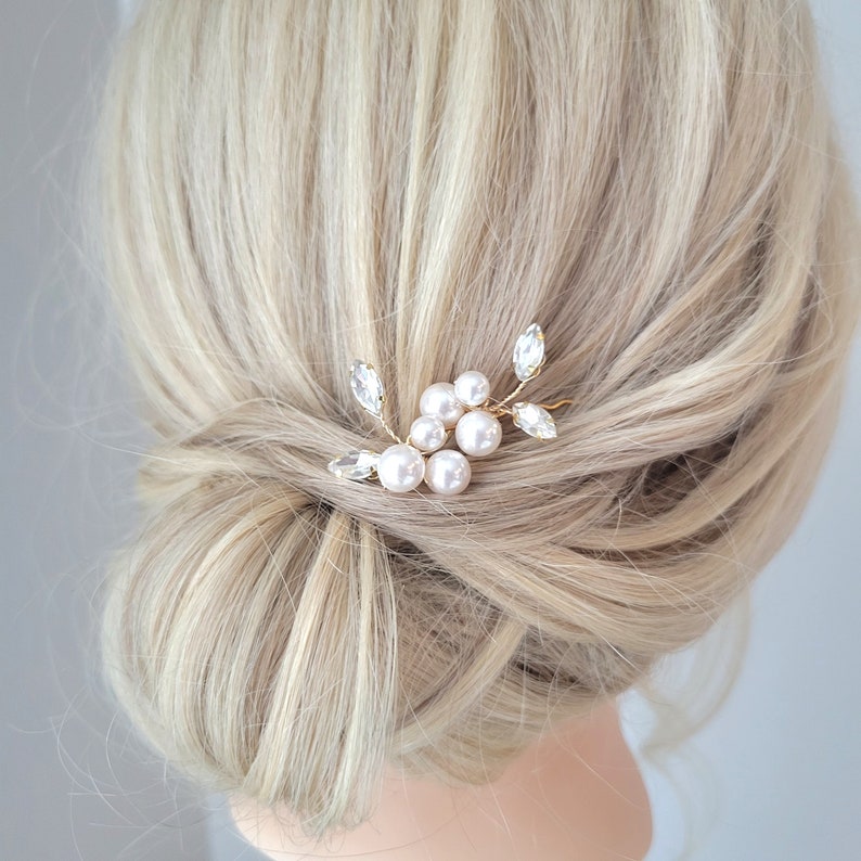 Pearl Wedding Hair Pins Bridal Hair Comb Gold Pearl - Etsy