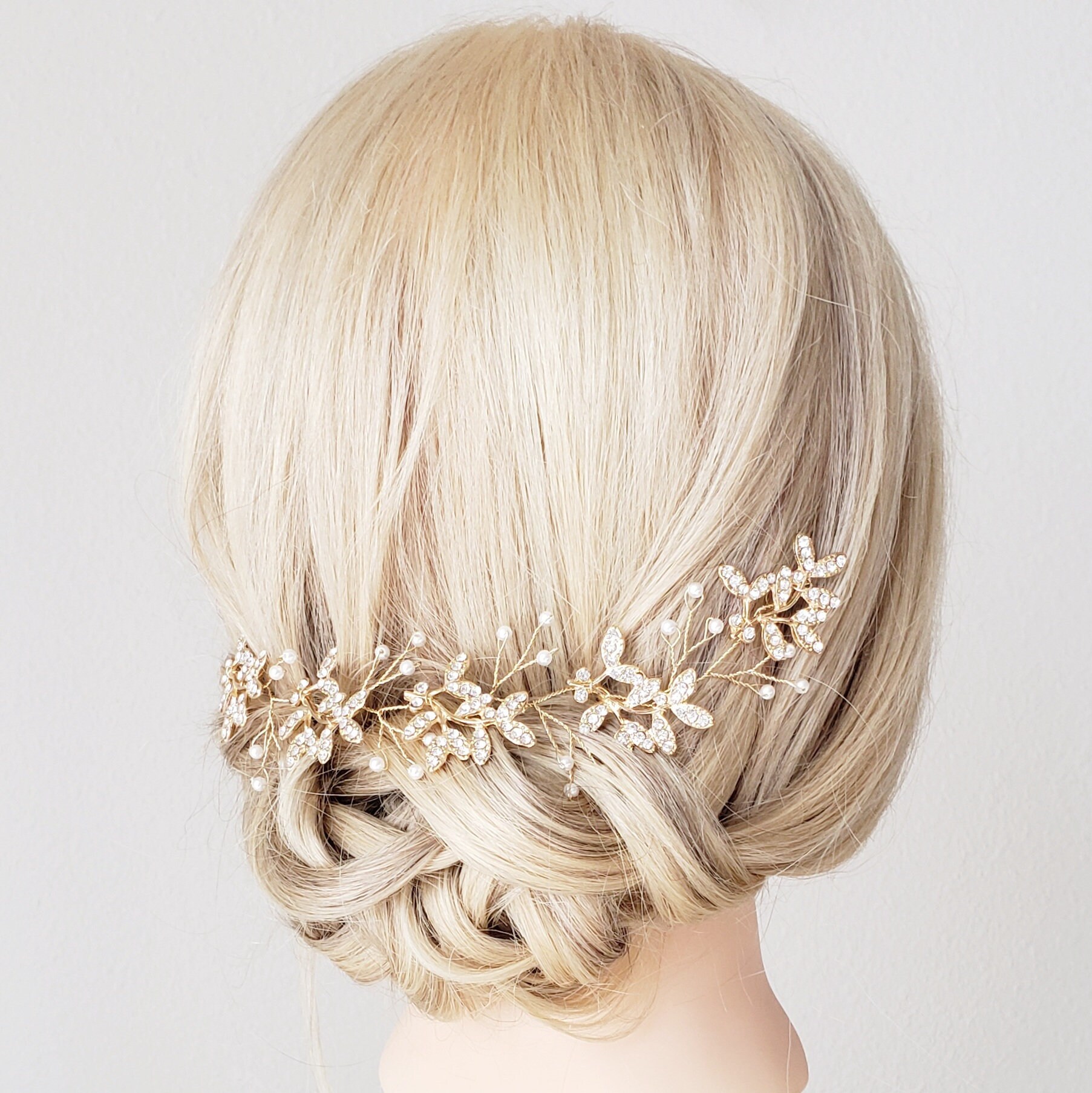 Gold Hair Vine Wedding Hair Piece Gold Hair Comb Bridal | Etsy