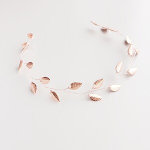 Rose Gold Hair Vine Wedding Hair Vine Leaf Vine Bridal - Etsy Ireland
