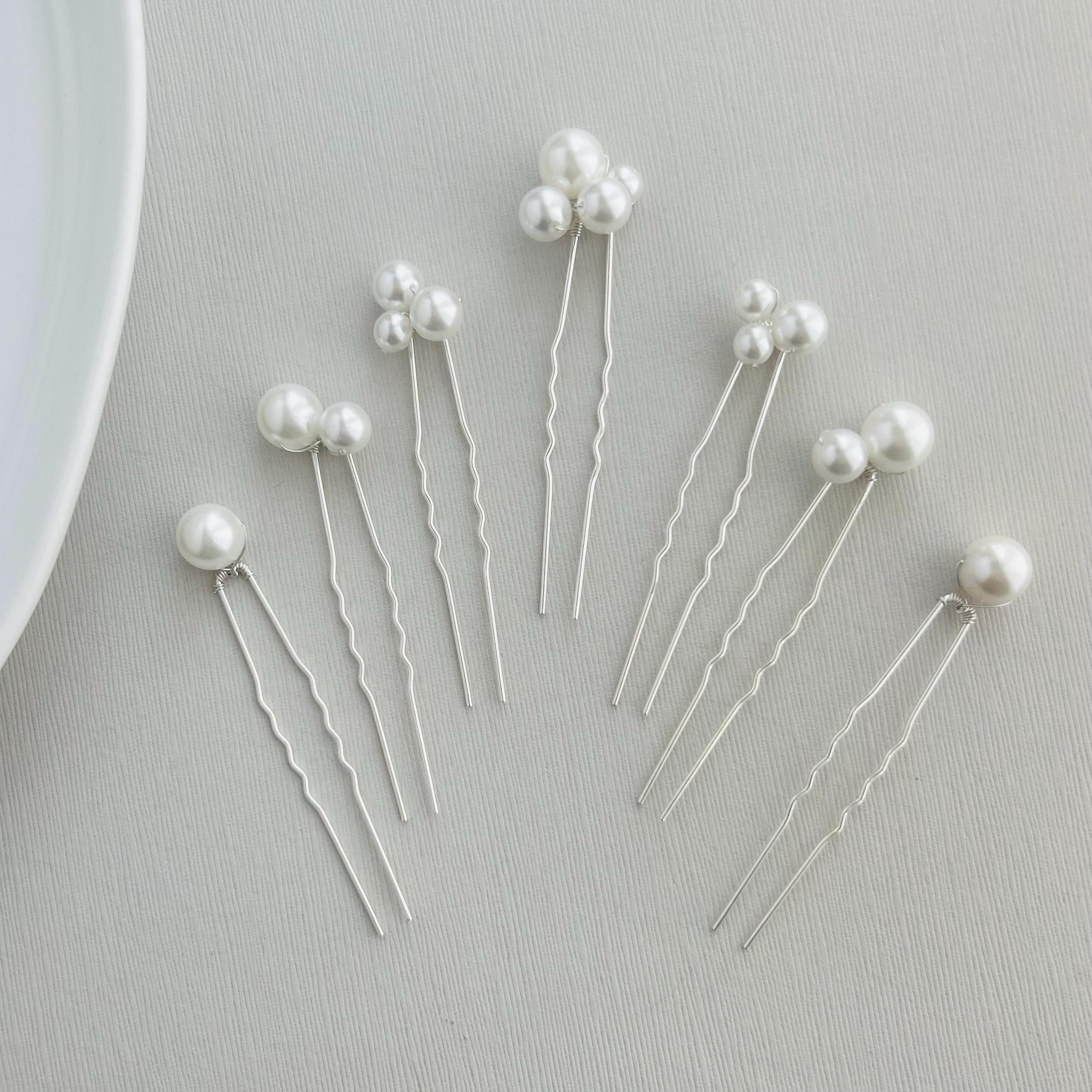 Wedding Hair Pins With Pearls, Bridal Hair Combs, Beaded Wedding Hair ...