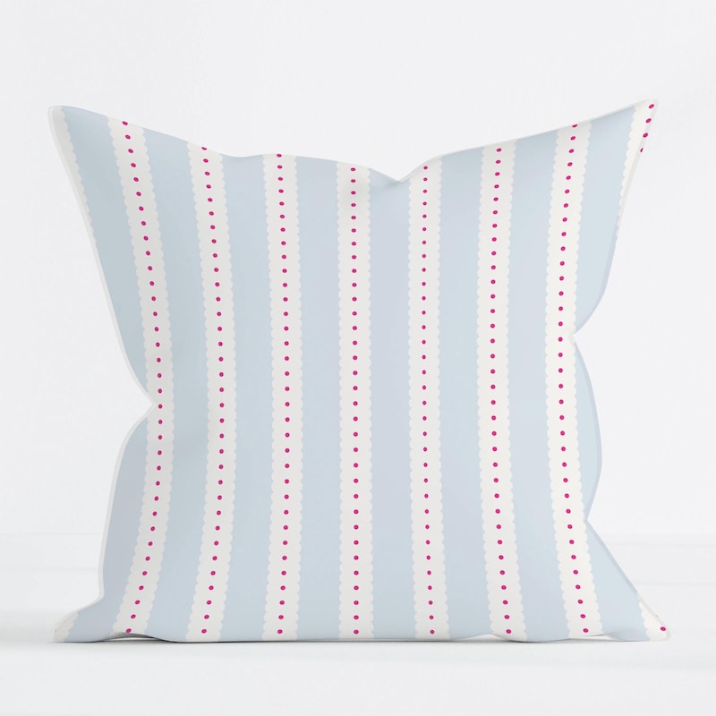 Red Blue Stripe Cushion - Etsy