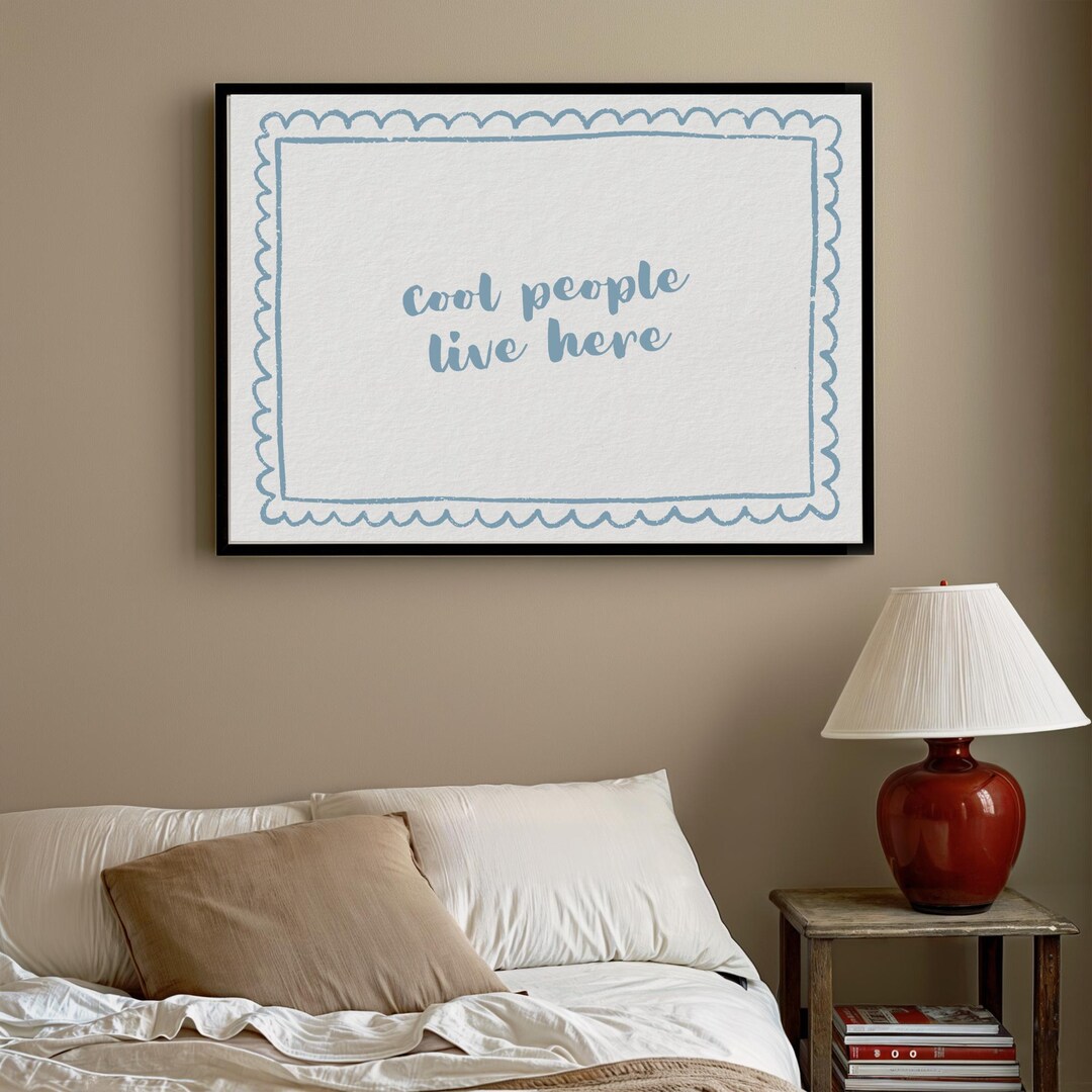 Scalloped Quote Wall Art, Preppy Cottagecore Prints, Dorm Room Decor ...