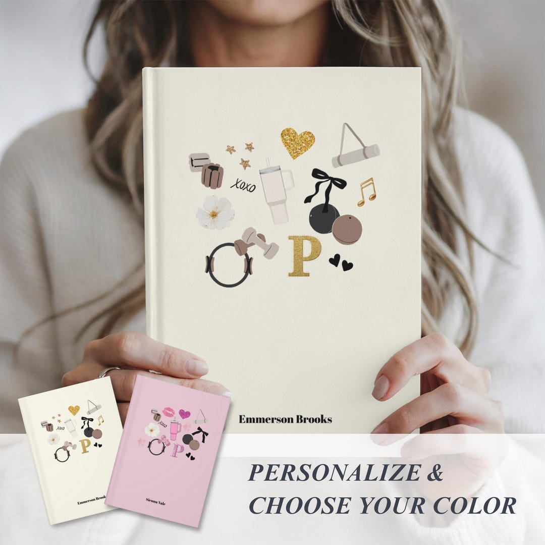 Personalized Pilates Journal – Custom Wellness Notebook, Fitness Gift ...