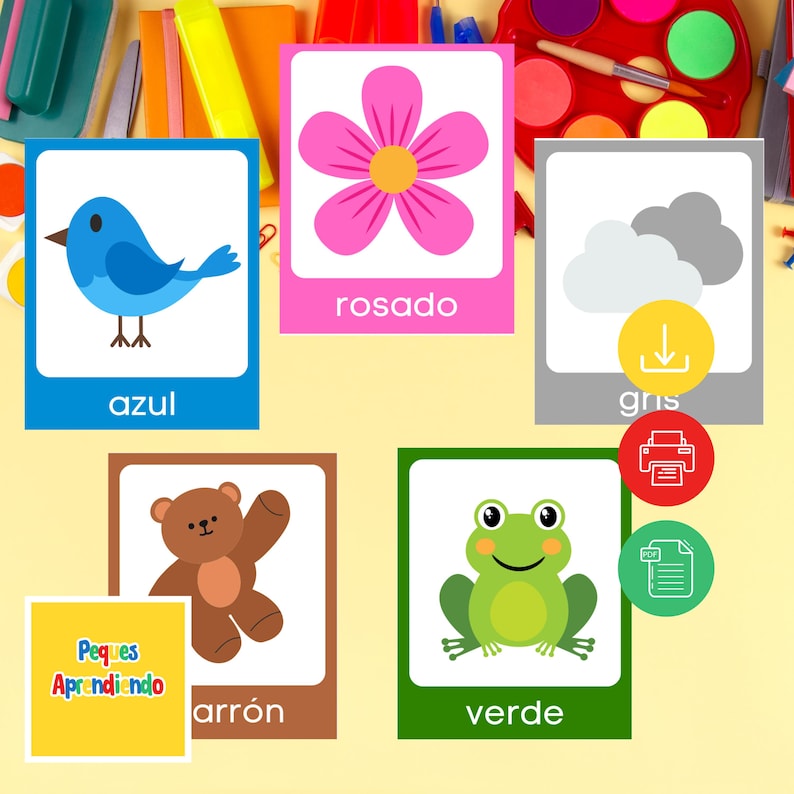 Spanish Color Flashcards for Kids – Printable Preschool and ...