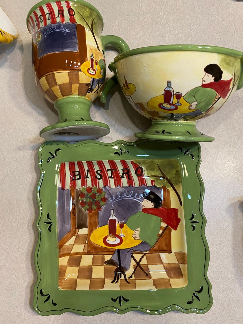 Certified International Jennifer Brinley French Cafe Bistro - Etsy