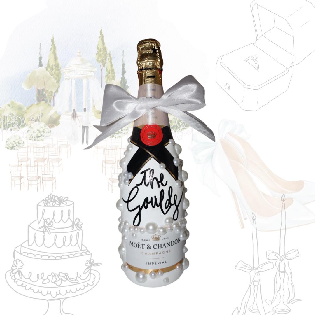 Wedding Engagement Champagne Bottle | Wedding/bachelorette Gift ...