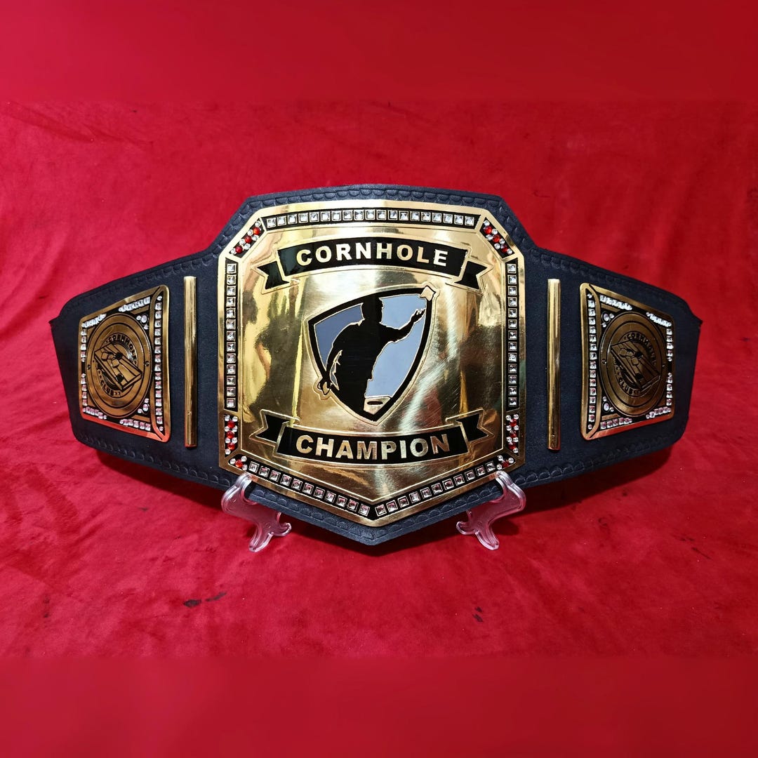 Custom Cornhole Championship Belt Personalized Trophy for Tournaments ...