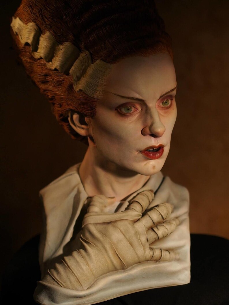 Bride of Frankenstein 1:1 Scale Resin Bust — Height 52 Cm (about 20.47 ...