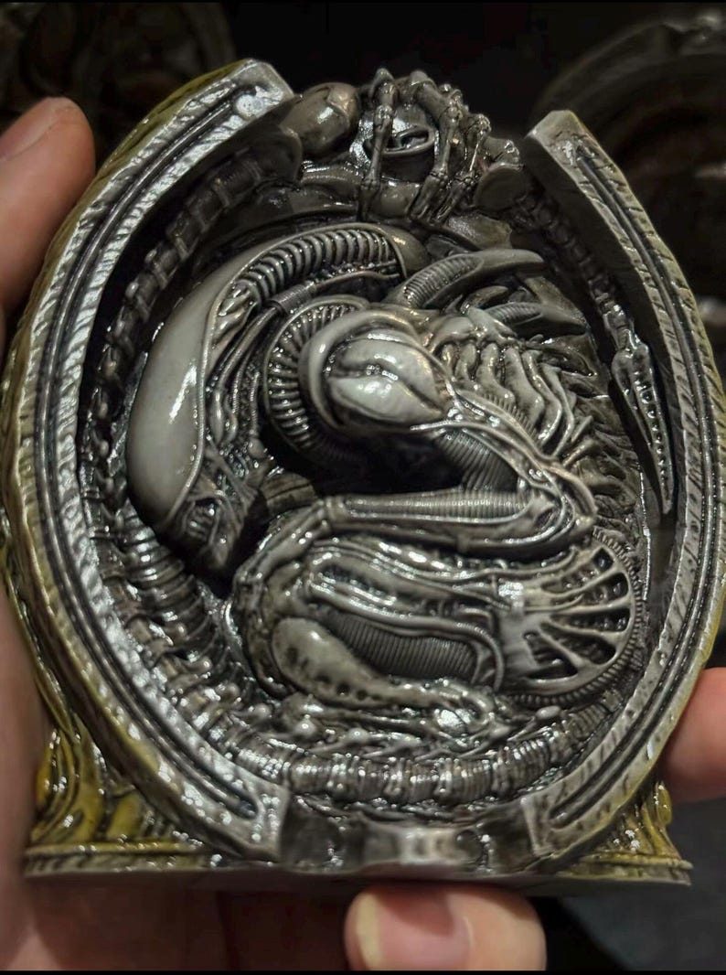 Alien Egg Life Cycle Statue, Resin Painted Collectible Display Model - Etsy