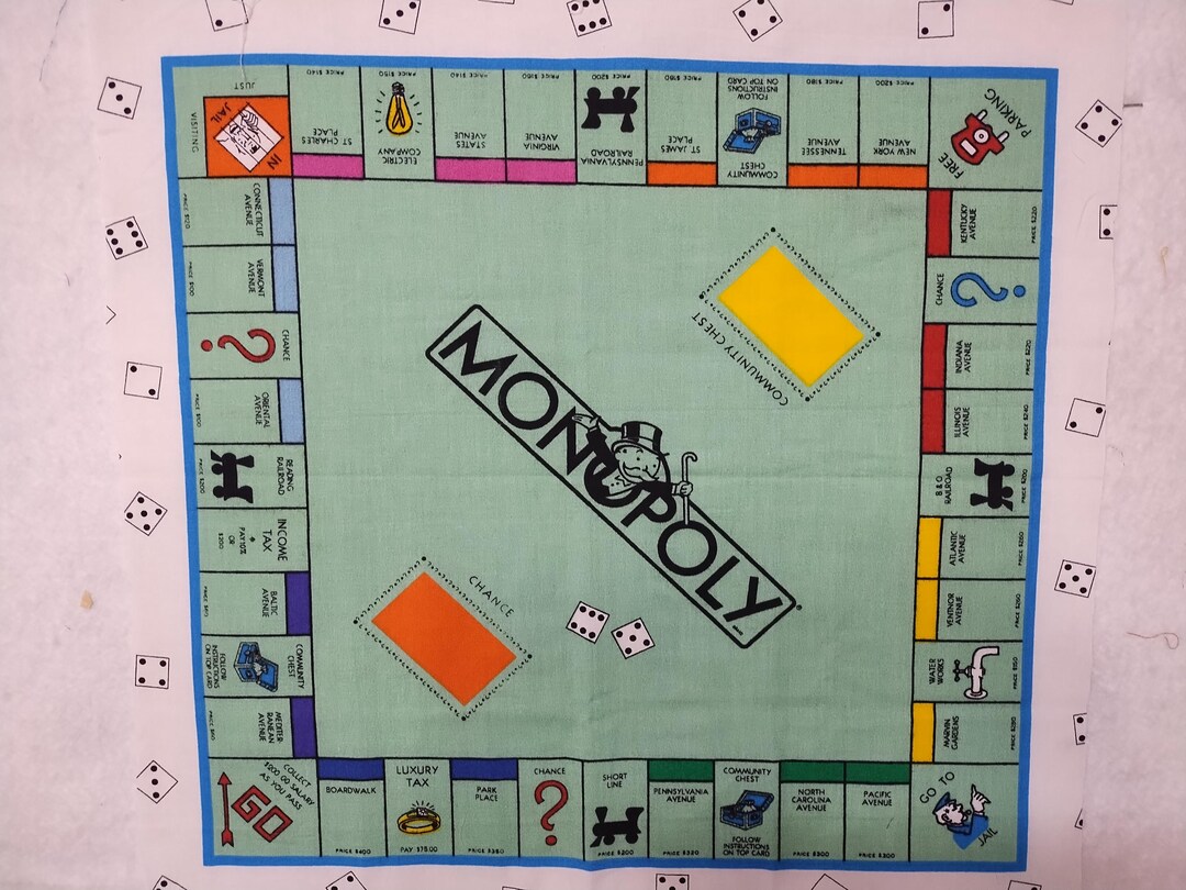 Monopoly Panel Trademark of Hasbro, Inc 1998 - Etsy