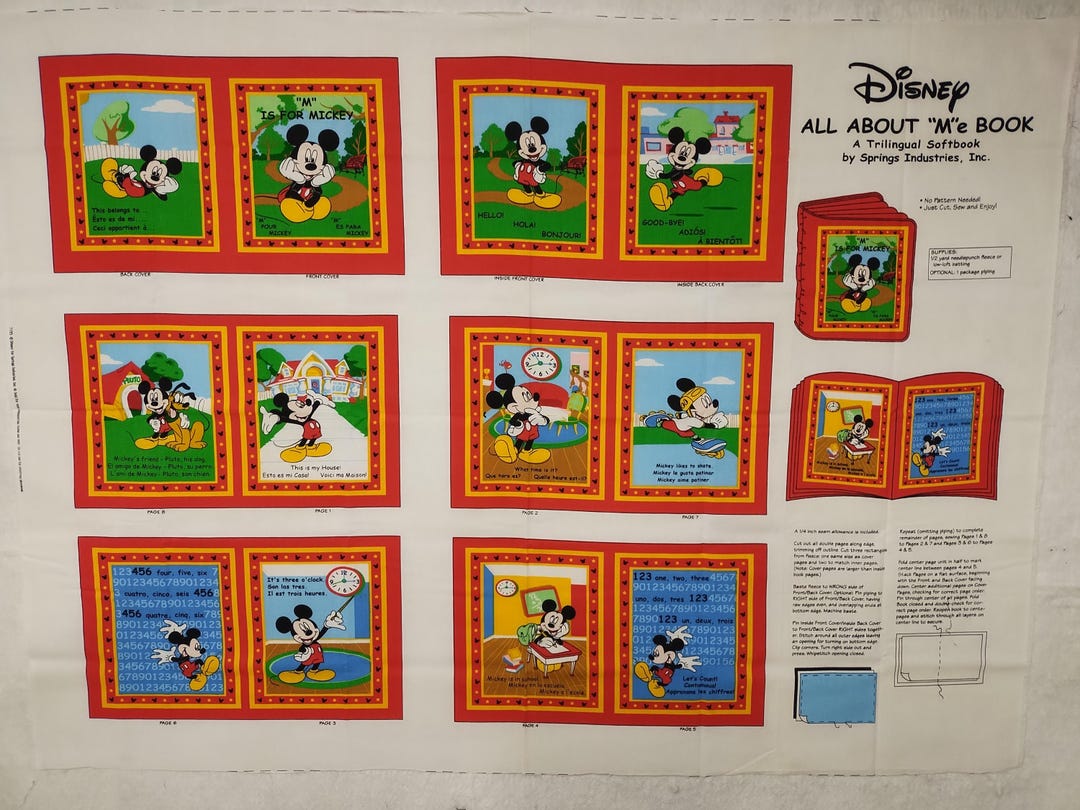 Disney All About me Book English Spanish French - Etsy