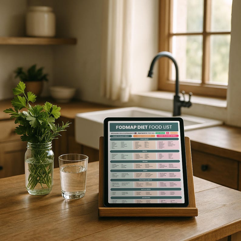 Printable Low FODMAP Food List PDF, IBS Relief Diet Guide, Gut Health ...