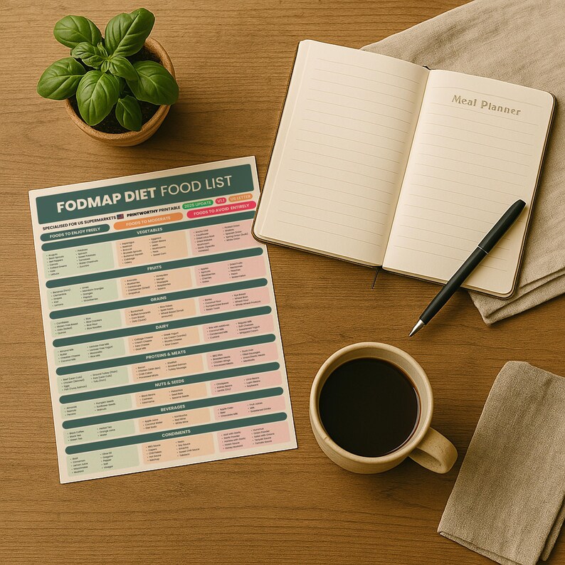 Printable Low FODMAP Food List PDF, IBS Relief Diet Guide, Gut Health ...