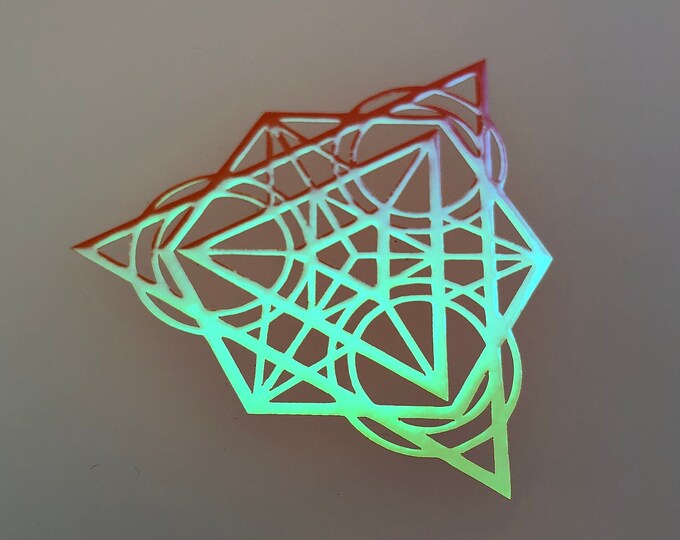 Sacred Geometry Decal Sticker - Tripartite Geometry - Holographic ...