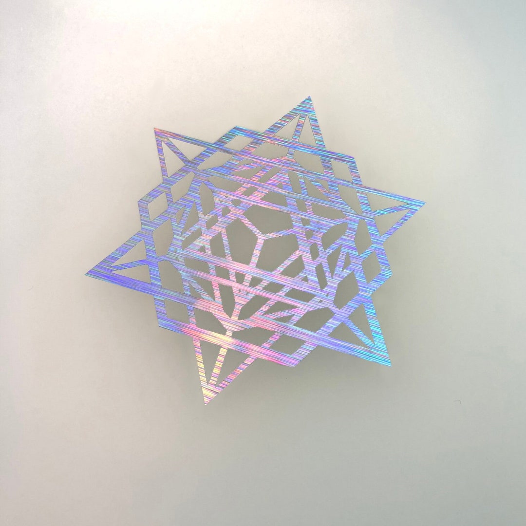 Sacred Geometry Decal Sticker - Stellar Geometry - Holographic Striped ...