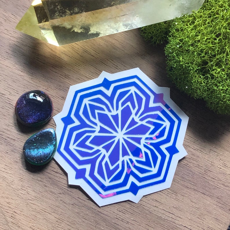 Sacred Geometry Decal Sticker Seed of Life Mirror Gold Foil Vinyl - Etsy