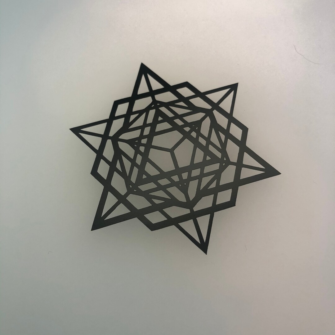 Sacred Geometry Decal Sticker Stellar Geometry Black, White, Grey Vinyl ...