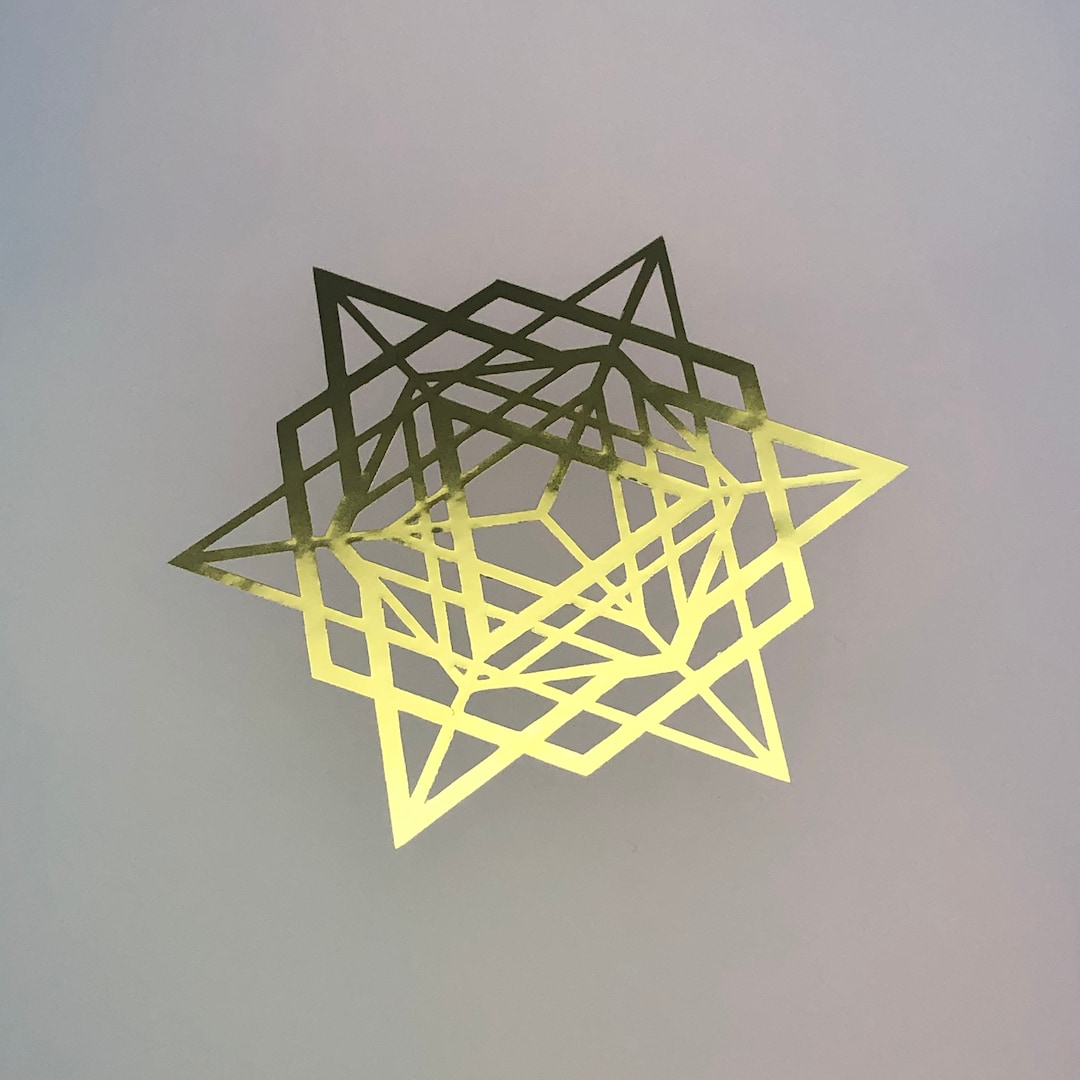 Sacred Geometry Decal Sticker - Stellar Geometry - Gold, Silver, Rose ...