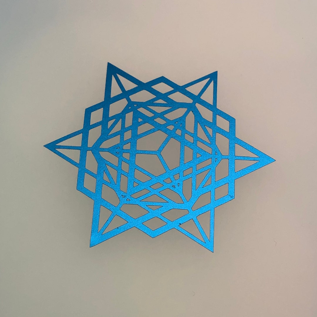 Sacred Geometry Decal Sticker - Stellar Geometry - Matte Metallic Rust ...