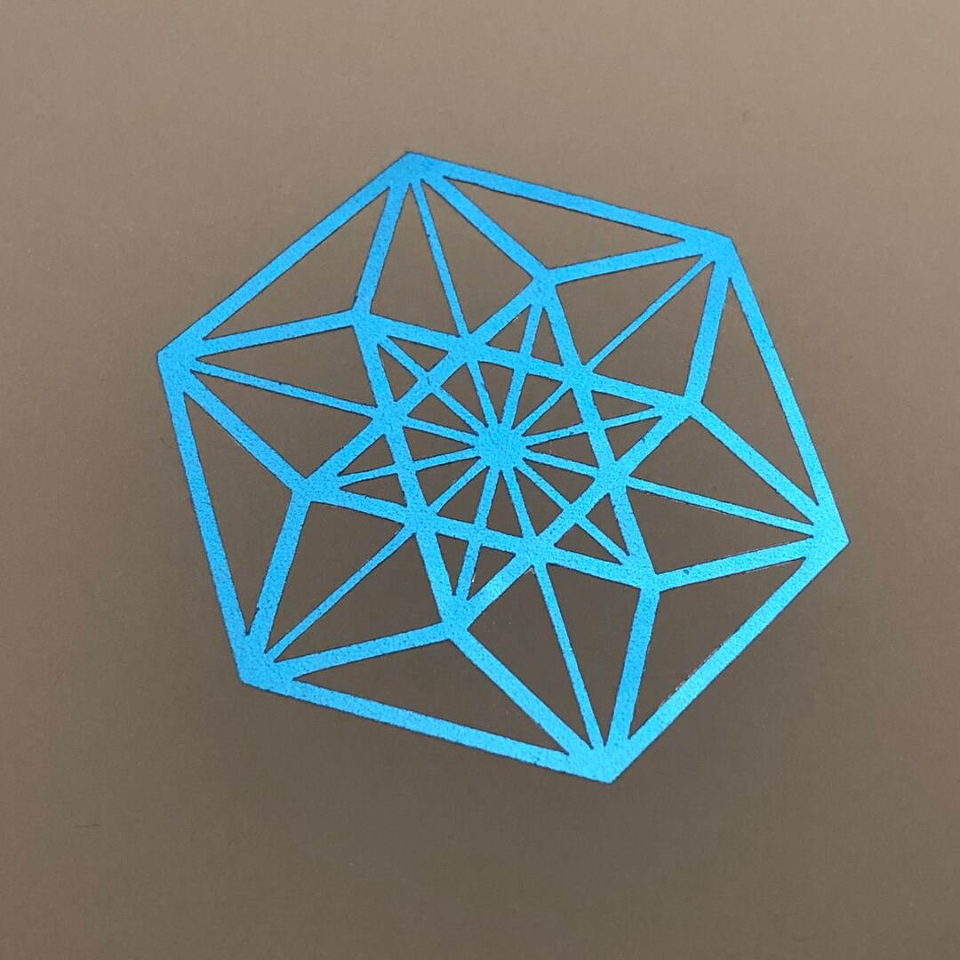 Sacred Geometry Decal Sticker Vector Equilibrium Metallic Blue Vinyl - Etsy