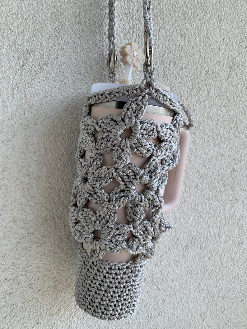 Stanley Cup CROCHET PATTERN - Flower Motif Cozy for 40 Oz Quencher ...