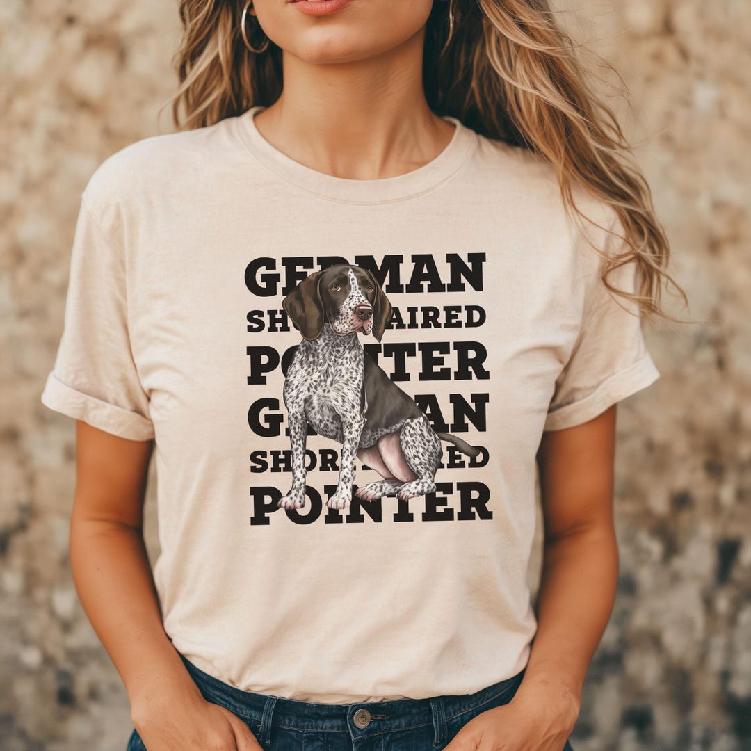 German Shorthaired Pointer Tee Unisex Cotton T-shirt for Dog Lovers, Graphic Tee, Pet Owners ...