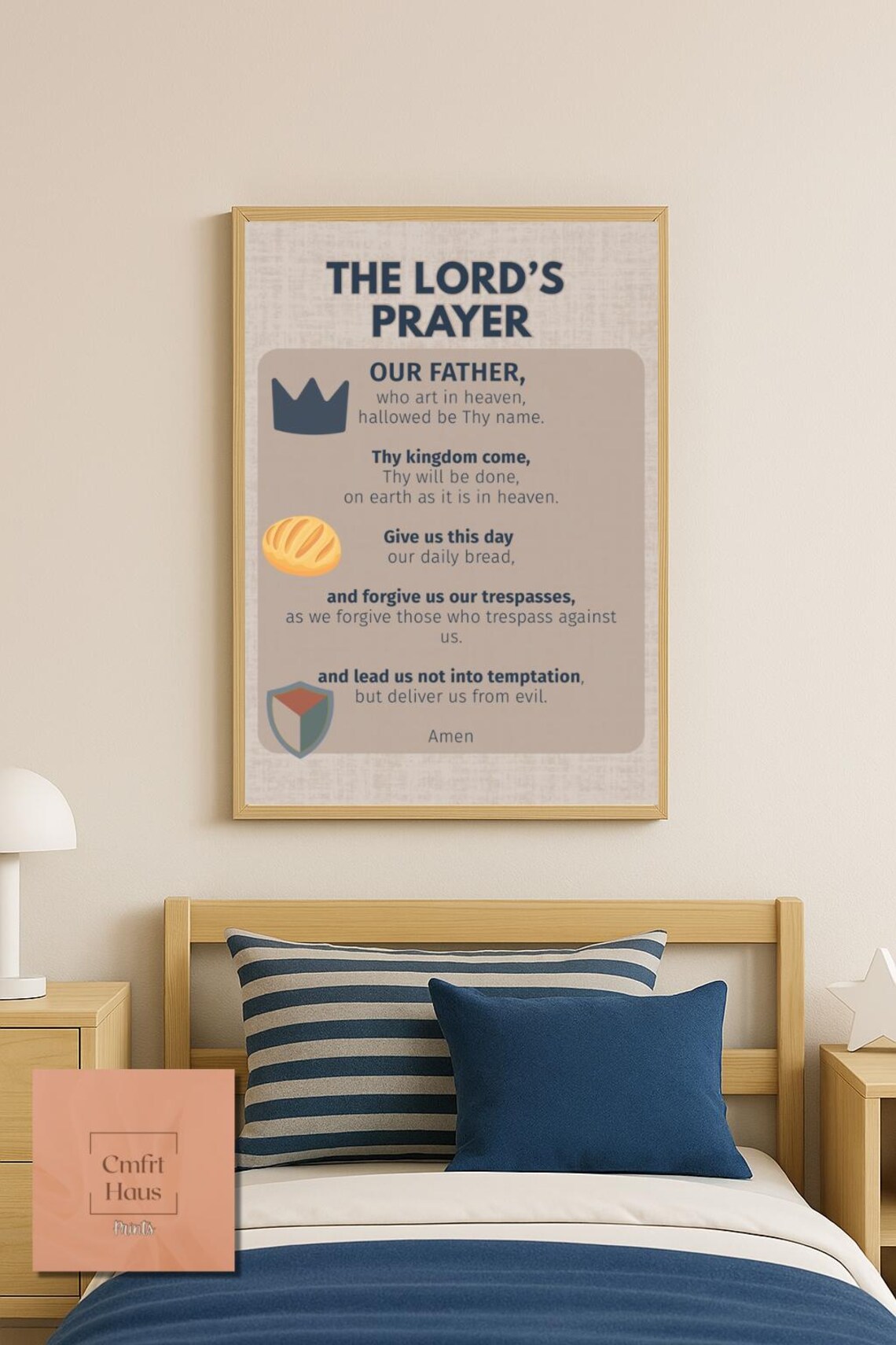 The Lord’s Prayer Wall Art Printable | Christian Nursery Decor | 11x14 ...