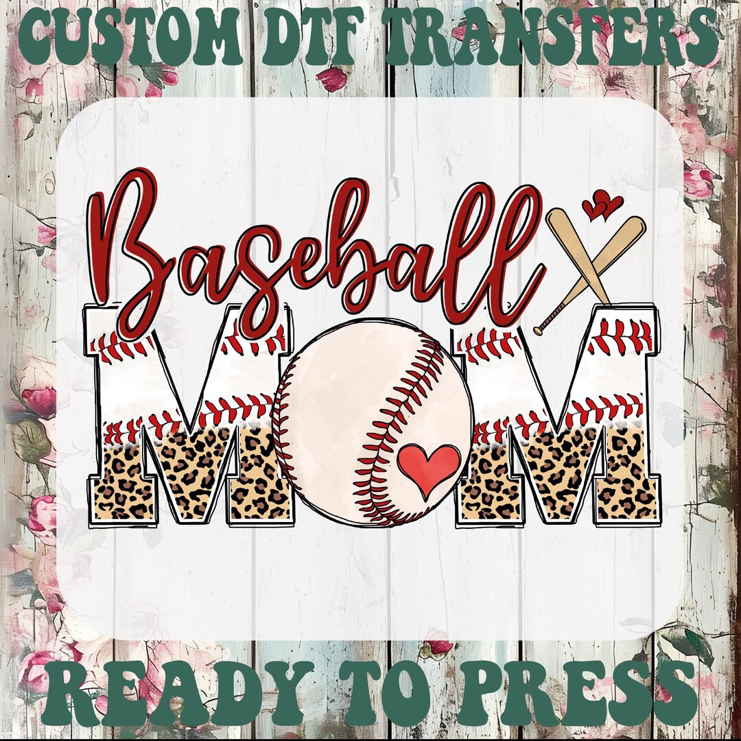 Leopard Baseball Mom DTF Transfer: Ready to Press Iron-on - Etsy