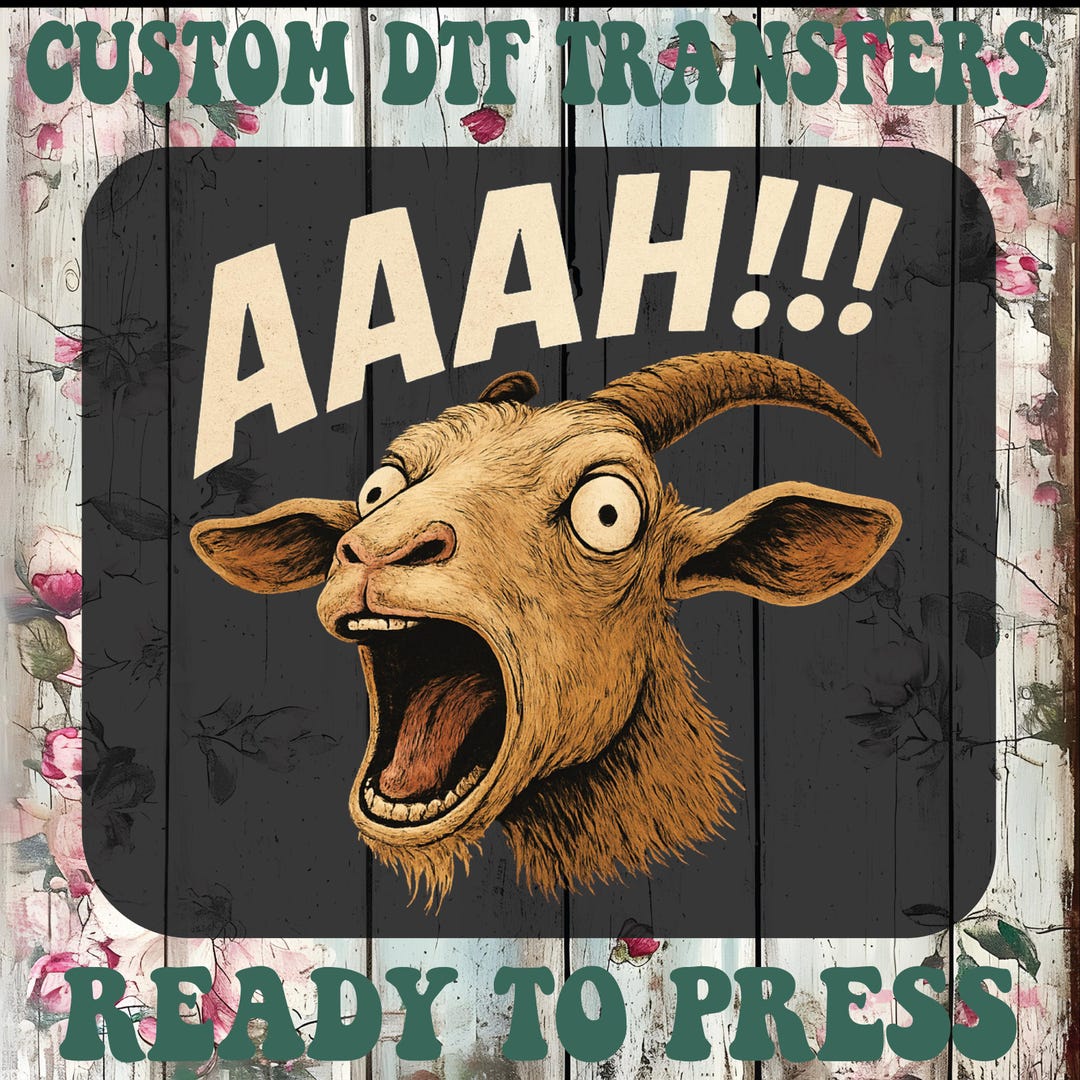 Funny Goat DTF Transfer: Farm Animal Heat Press Design - Etsy