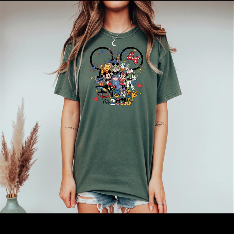 Custom Name Mouse and Friends Vacation 2026 DTF Transfer, Family ...