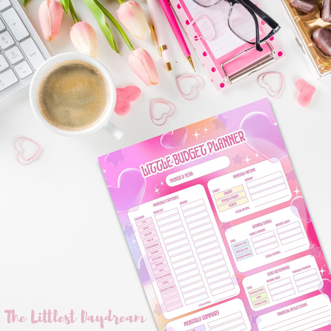 Little Budget Planner Printable | Pastel CG/L Finance Tracker With ...