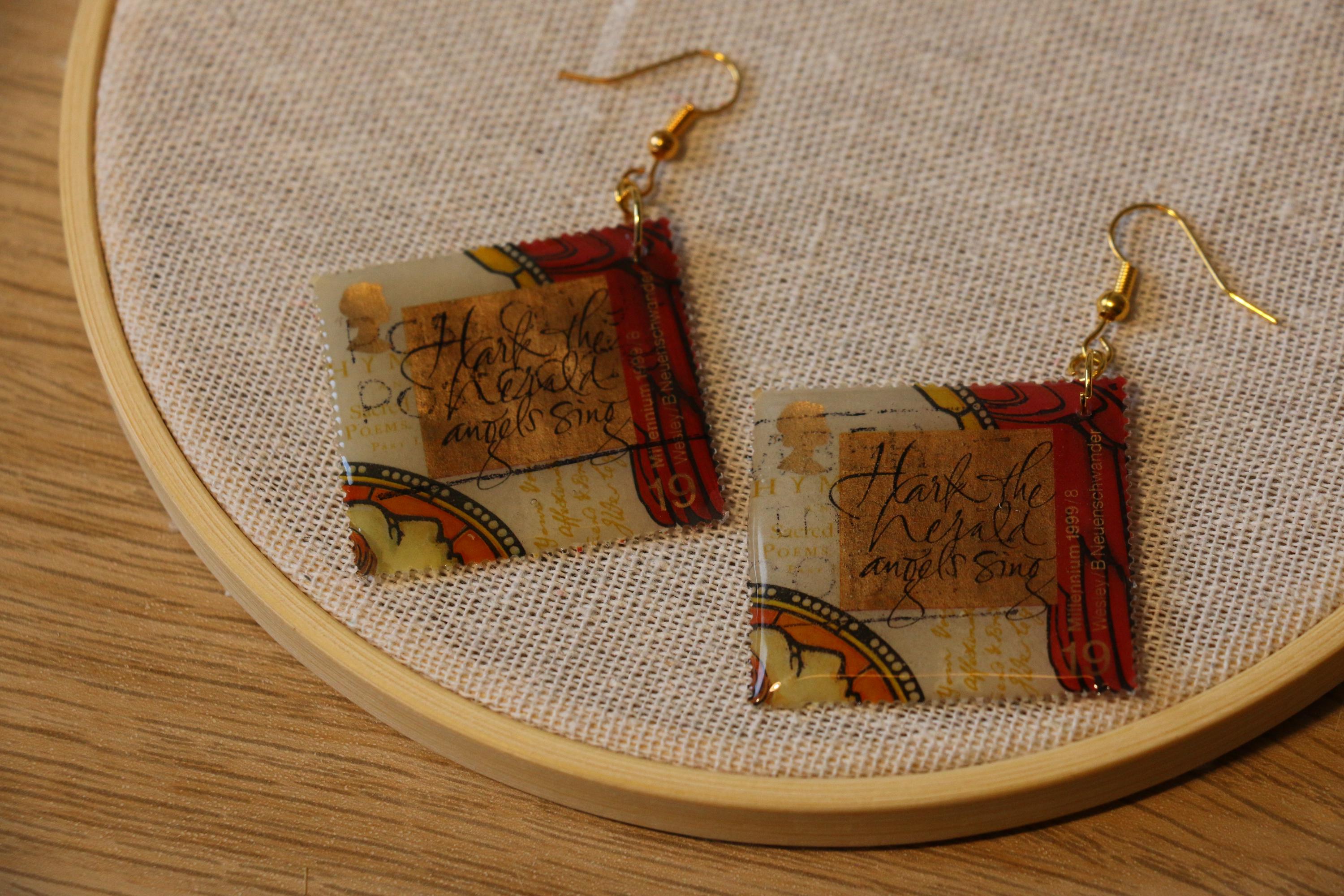 One-of-a-kind British Stamp Earrings | Handmade From Upcycled Vintage ...