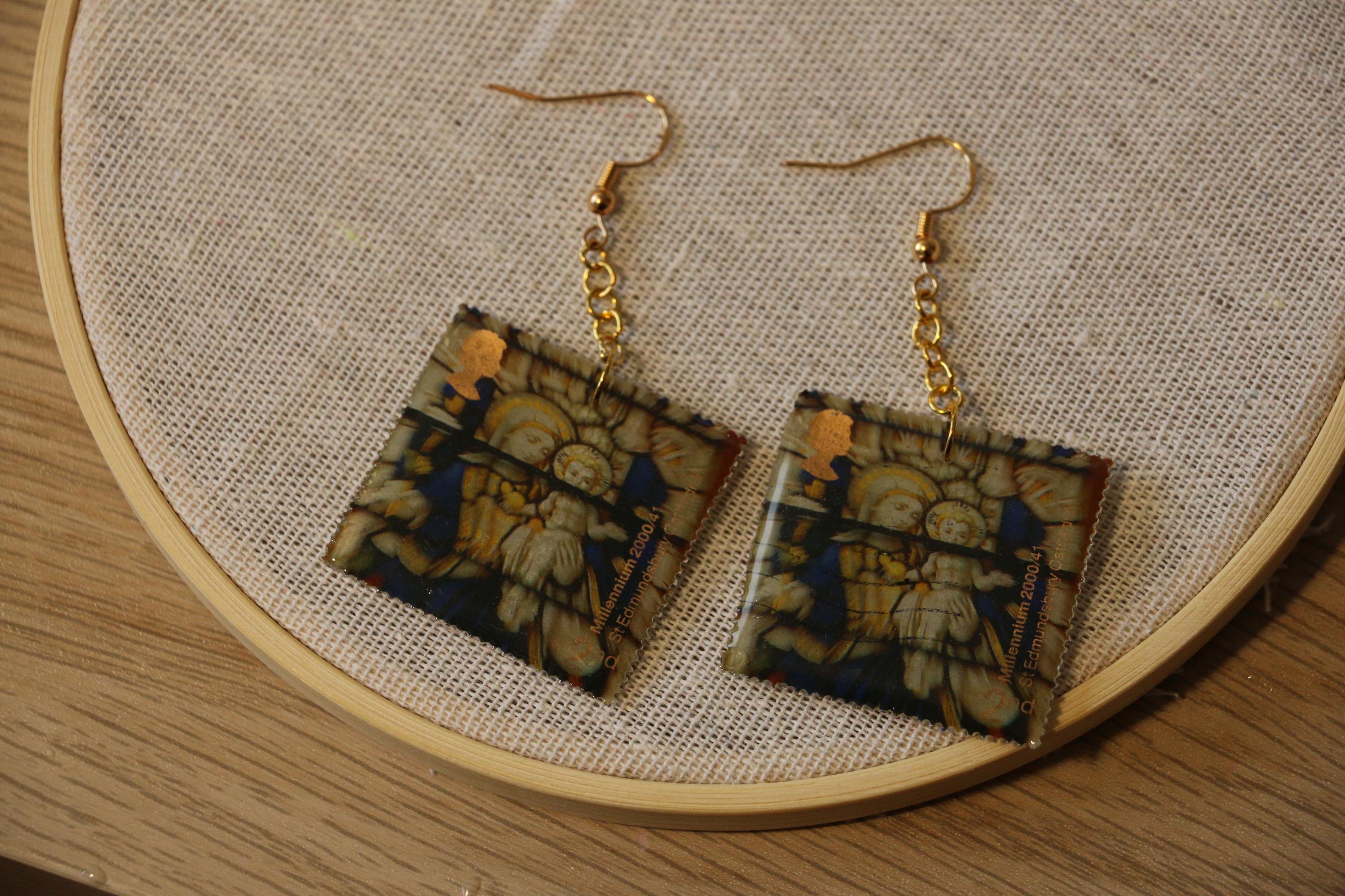 One-of-a-kind British Stamp Earrings | Handmade From Upcycled Vintage ...