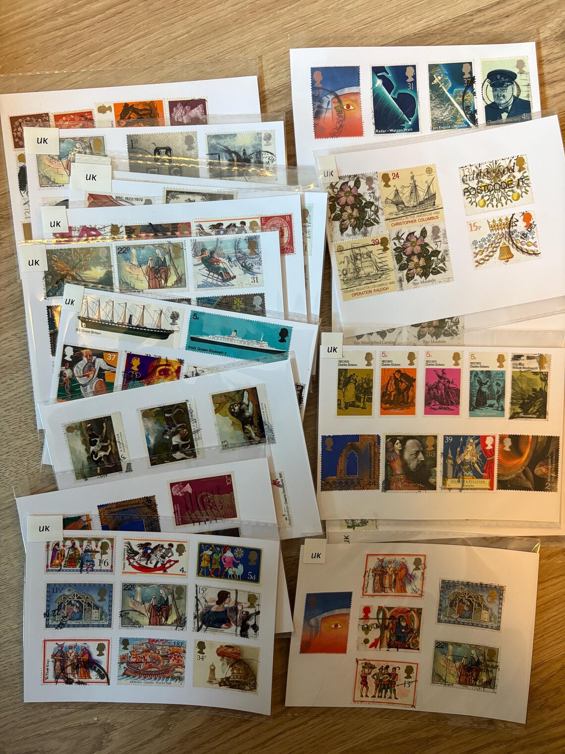 Handmade Collage Postcards Blind Box: Upcycled Vintage Stamps, Travel ...