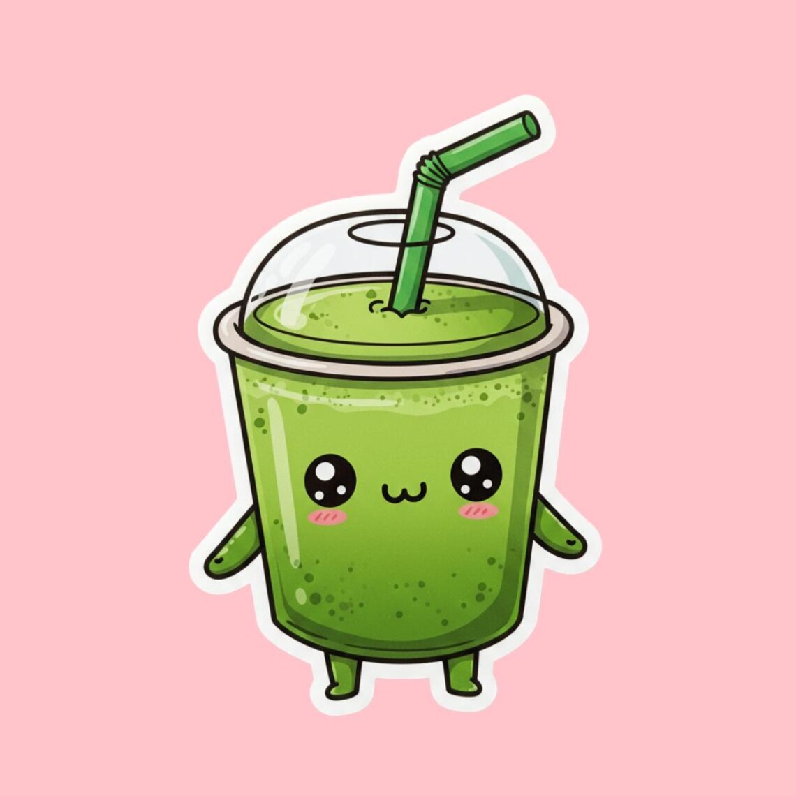 Chibi Matcha Coffee Cup Digi Sticker! JPG/PNG/PDF - Etsy