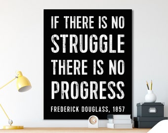 Frederick Douglass Quote Wall Art Print Leadership Gift for - Etsy