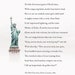 The New Colossus Poem Print Citizenship Gift Statue of Liberty ...