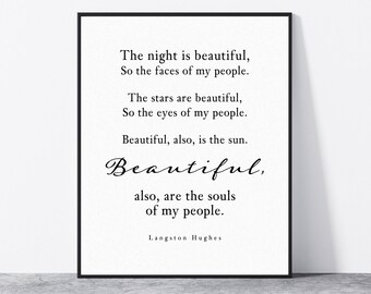 Langston Hughes Poem | Etsy