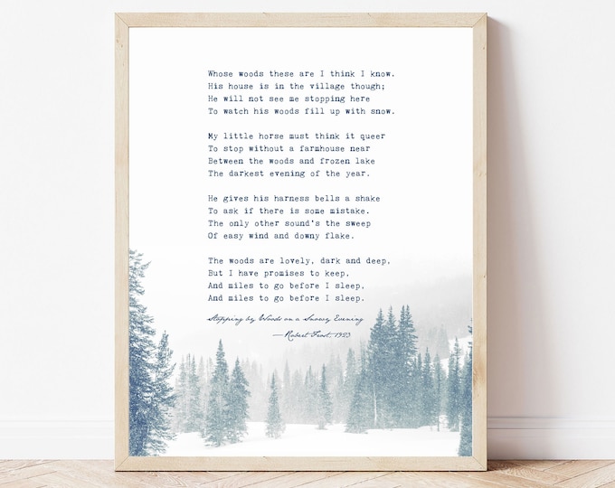 Robert Frost's Dust of Snow 6-pack of Poetry Notecards on Ivory ...