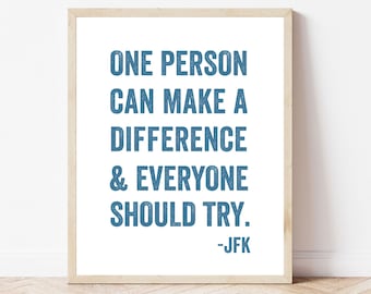 Jfk Quote Poster - Etsy