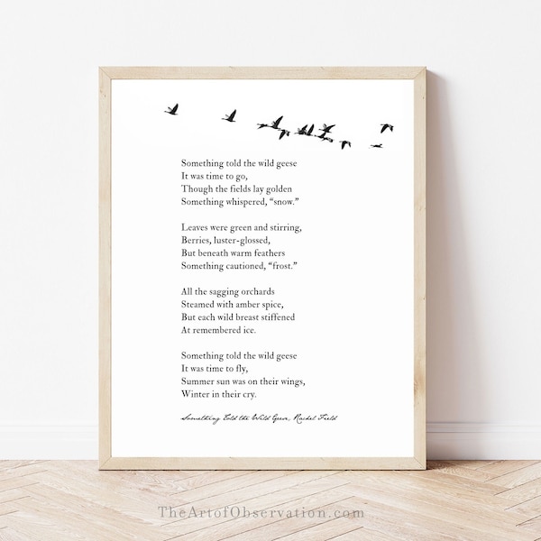Wild Geese Poem Art - Etsy